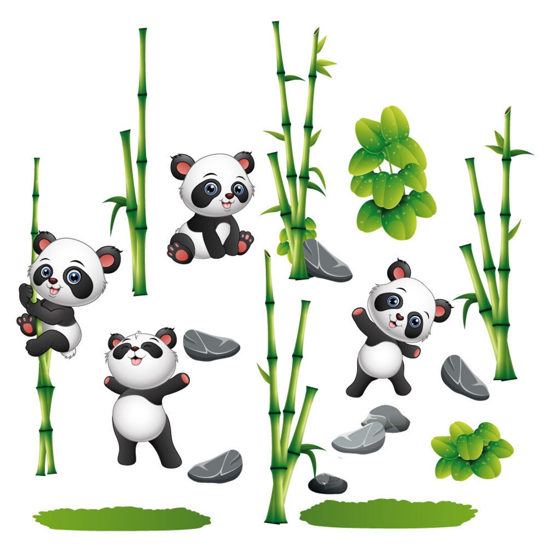 Panda Decal. Panda Stickers for Children's Room. Children's Room Wall ...