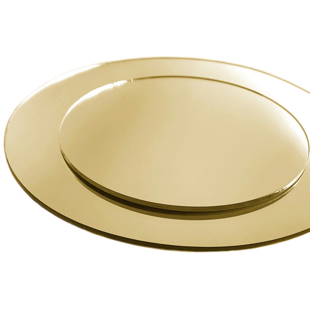 3mm Round Gold Acrylic Mirror. Acrylic Mirror. Gold Mirror Plate. Gold ...
