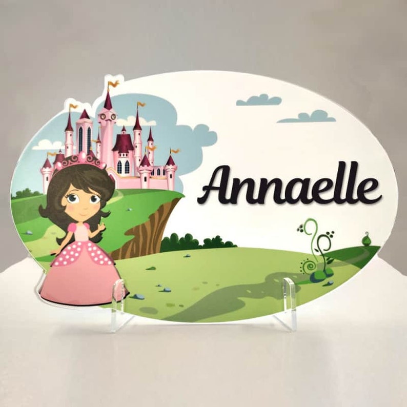 Princess Door Sign for Children's Room - Personalized Name Sign - Girl ...