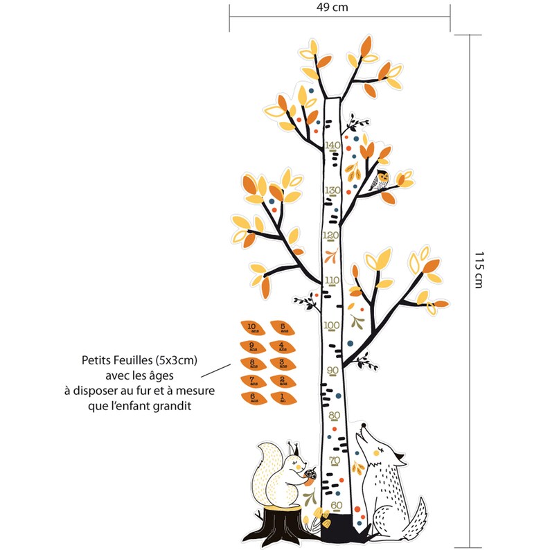 Sticker toise murale pour enfant Taille de l'enfant - Etsy France