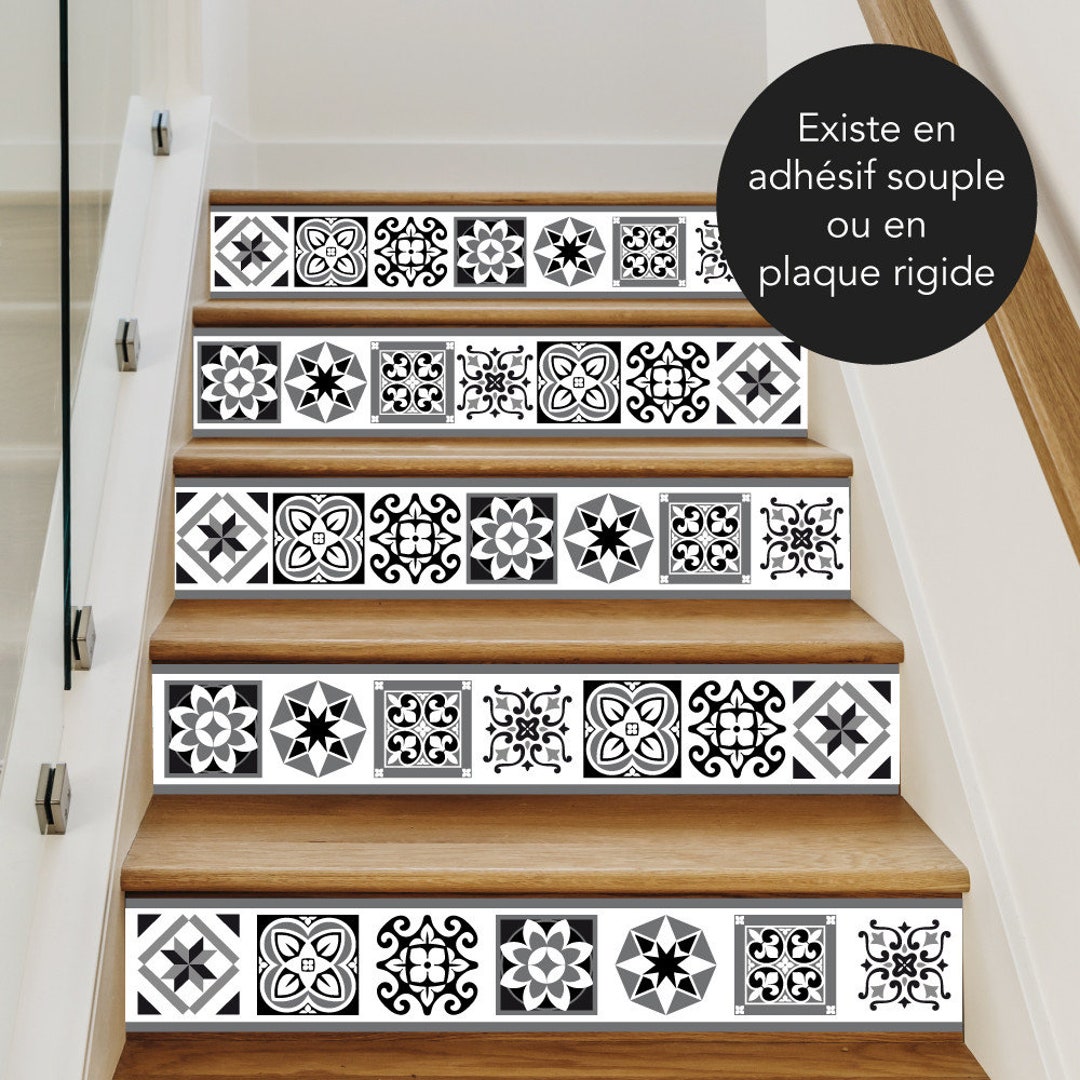 Risers to Glue Cement Tiles RISERTILES. 4 Stair Risers 1m. Decorative ...