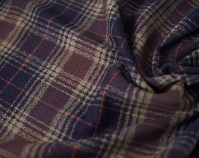 Coffee Mammoth Flannel | Plaid Flannel Fabric | Cotton Flannel Fabric ...