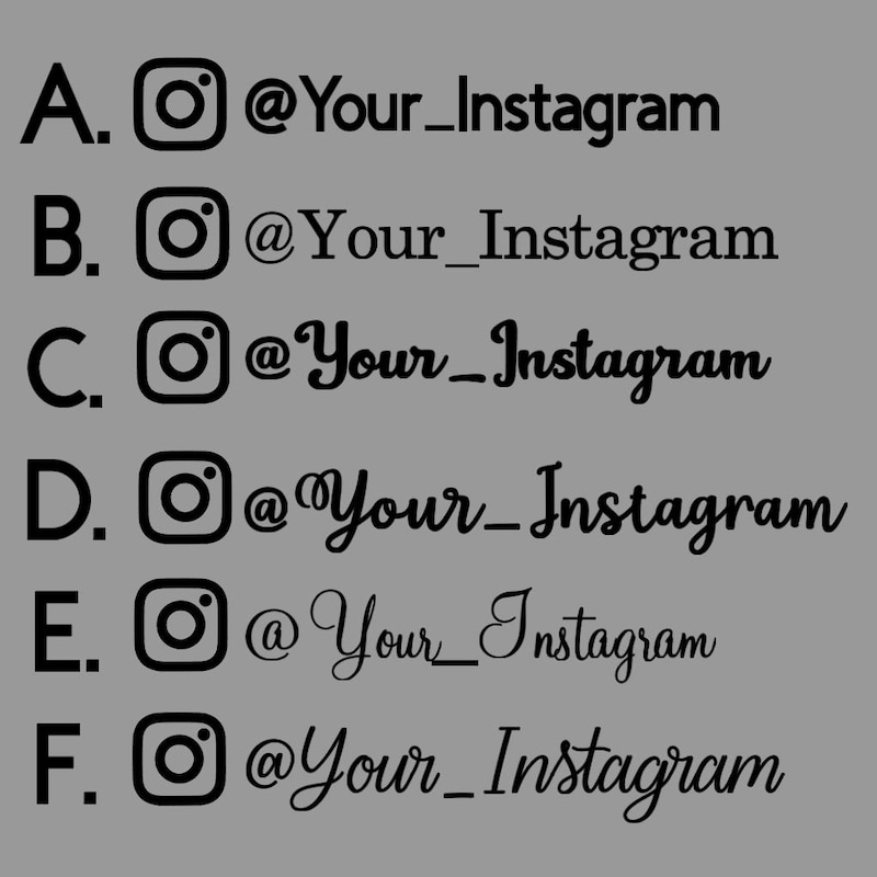 Instagram Decal - Etsy