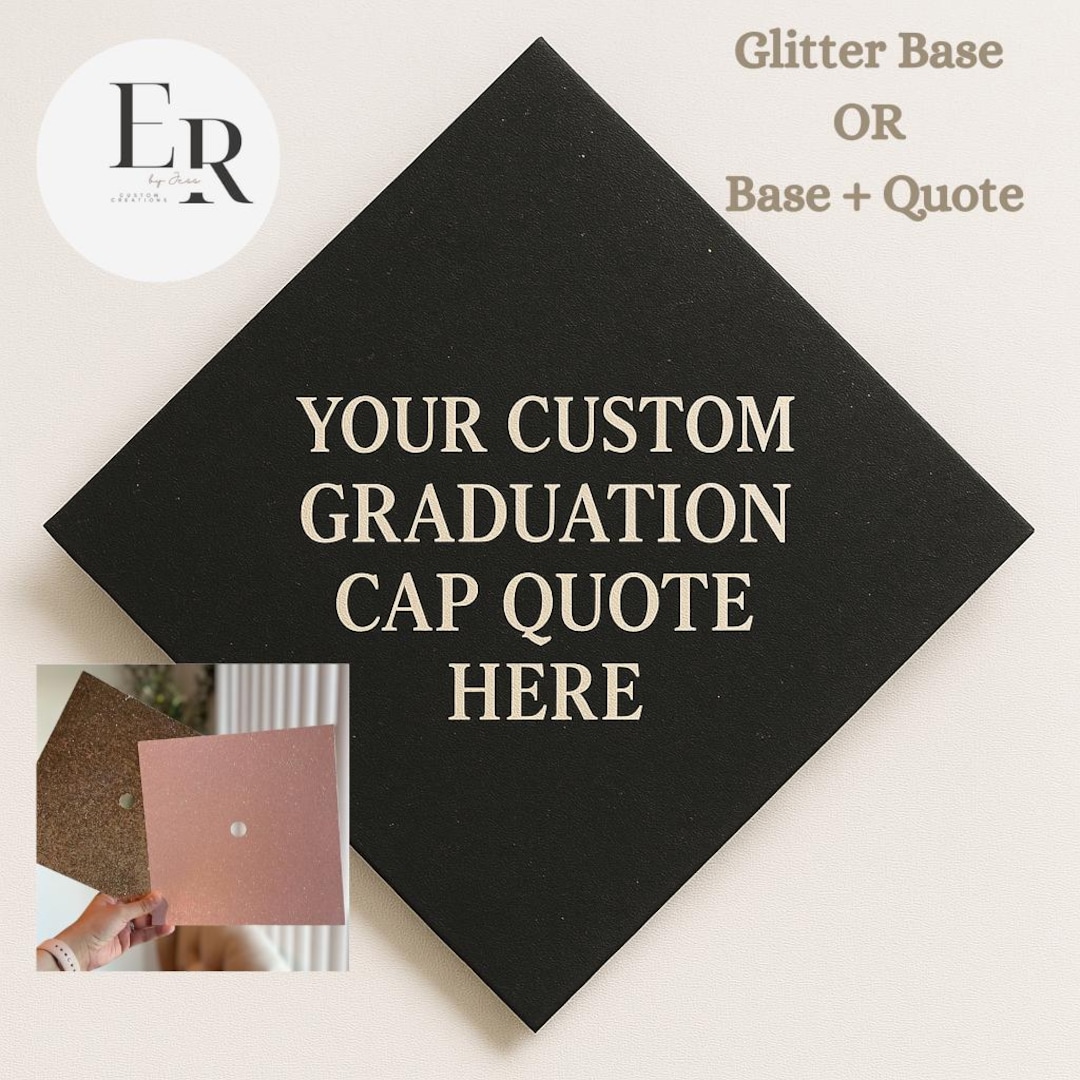 Glitter Graduation Cap Topper Base, Blank Graduation Cap Topper, DIY ...