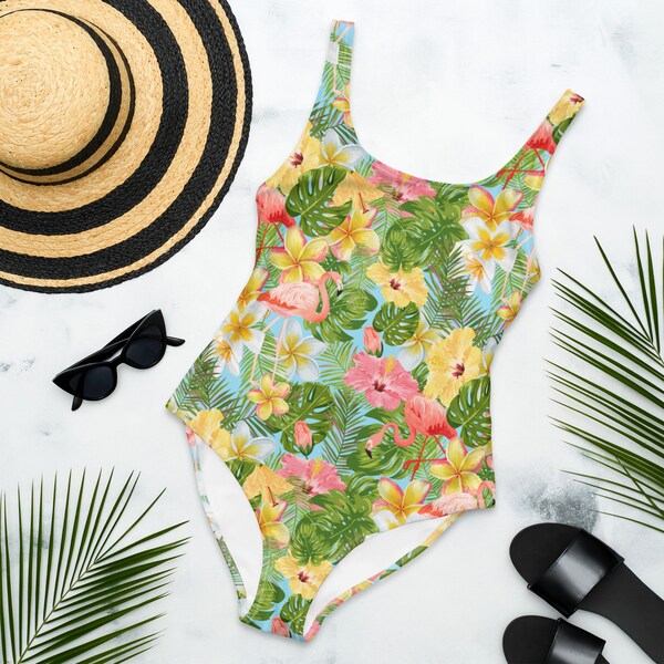 Swimwear One Piece Swimsuits Smiley Face One Piece Printed Swimsuit ...