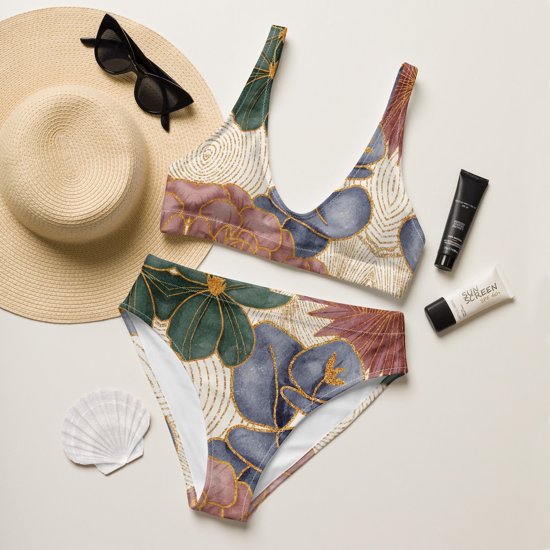 Elegant One-piece Swimsuit, Minimalistic Swimsuit, High Waisted ...