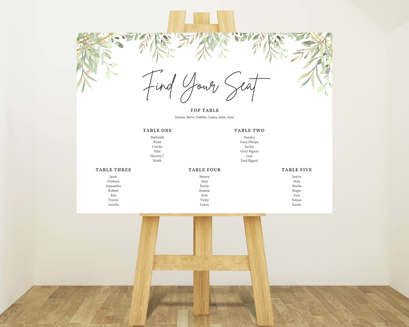 Rustic Wedding Seating Plan Table Plan Botanical Hoop on - Etsy UK