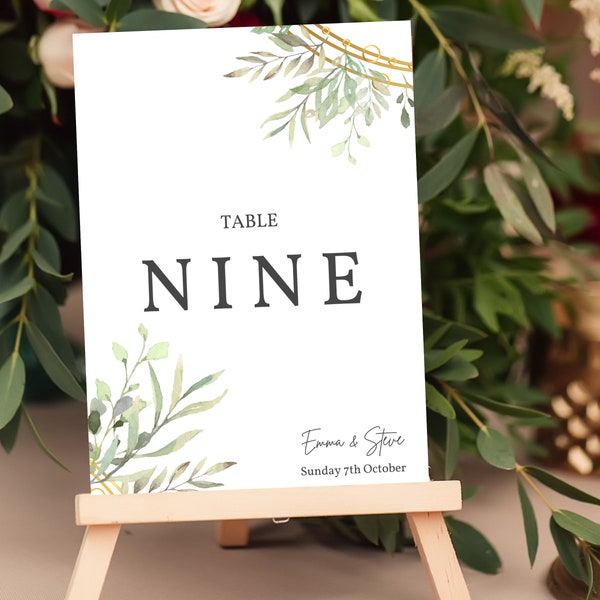 Table Name Signs - Etsy UK