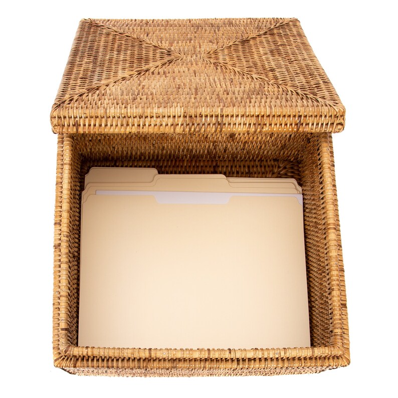 Artifacts Rattan™ Storage Box With Lid Flat File Organizer - Etsy Artifacts Rattan™ Storage Box With Lid Flat File Organizer - Etsy