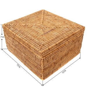 Artifacts Rattan™ Storage Box With Lid Flat File Organizer - Etsy