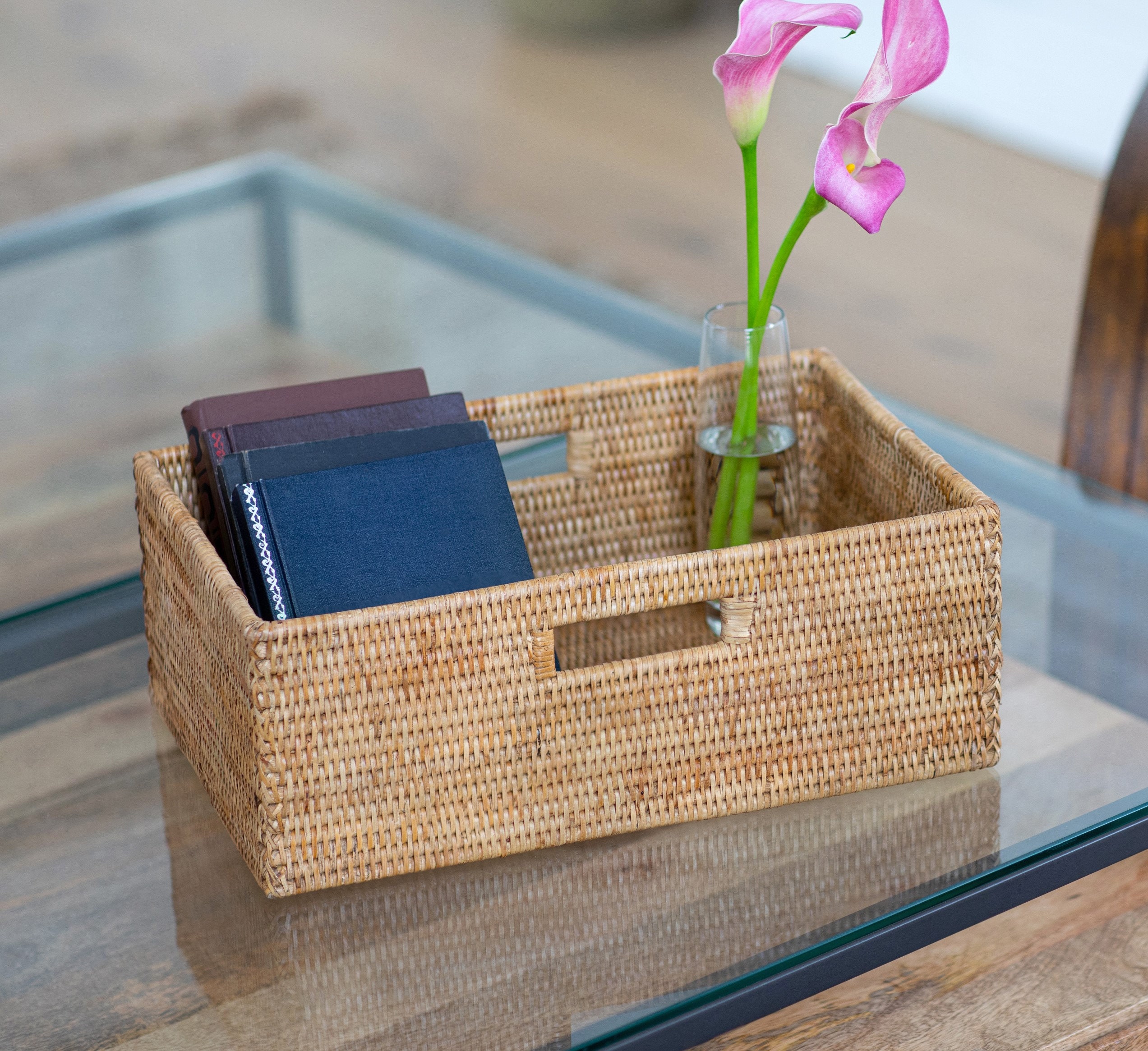 Artifacts Rattan™ Rectangular Shelf Basket with Side Handles | Etsy