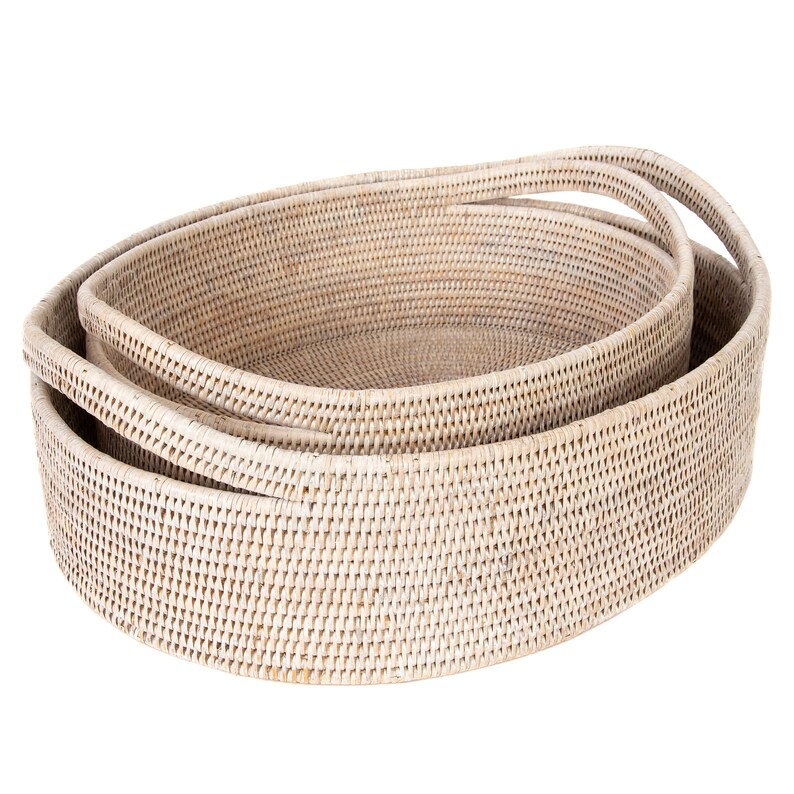 Artifacts Rattan™ Oval Basket Set | Etsy