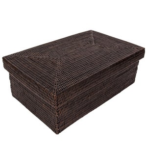 Artifacts Rattan™ Storage Box With Lid Flat File Organizer - Etsy