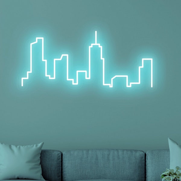 Skyline Wall Decal - Etsy