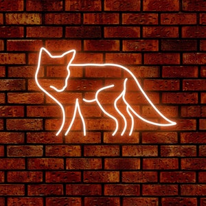 Fox Neon Sign, Fox Led Sign, Animal Neon Sign, Custom Neon Light Sign ...