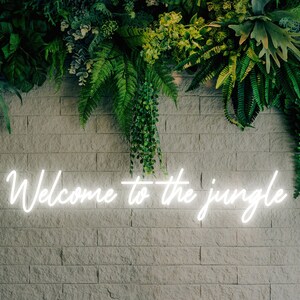 Welcome to the Jungle Neon Sign, Custom Sign Party Decor, Personalized ...
