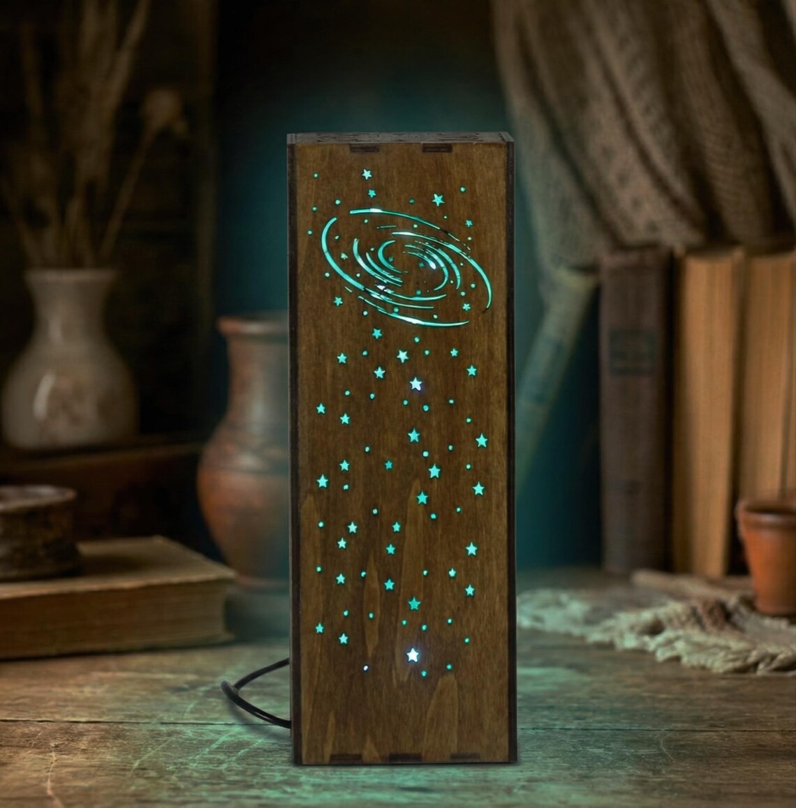 Sci-fi Portal Lamp, Kinetic Multiverse Art, Alien UFO Decor, Green Neon ...