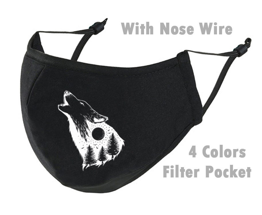 Wolf Face Masks Wolf Head Tree Mask Nose Wire Adjustable PM | Etsy