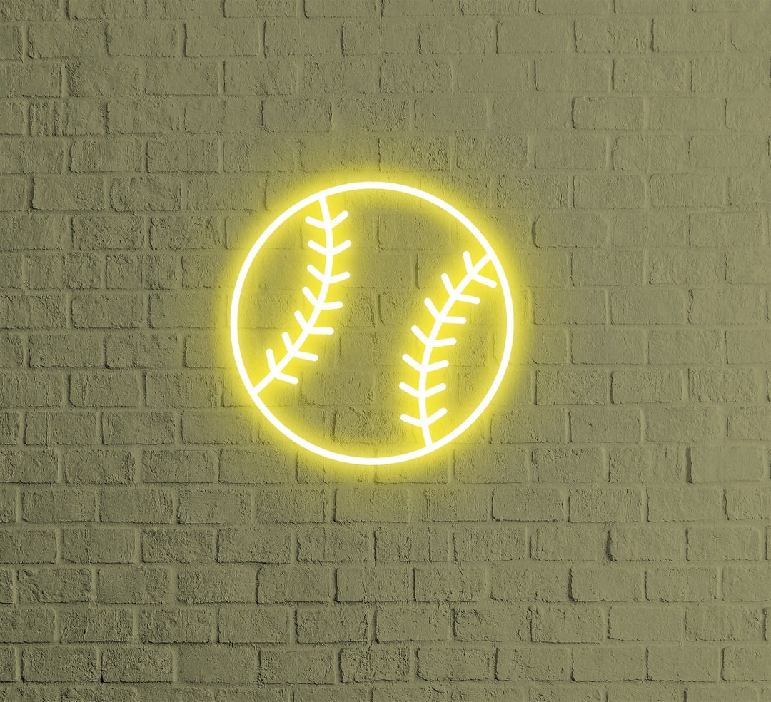 Baseball Neon Sign, Birthday Gift for Him, MLB Sport Lights, Softball ...