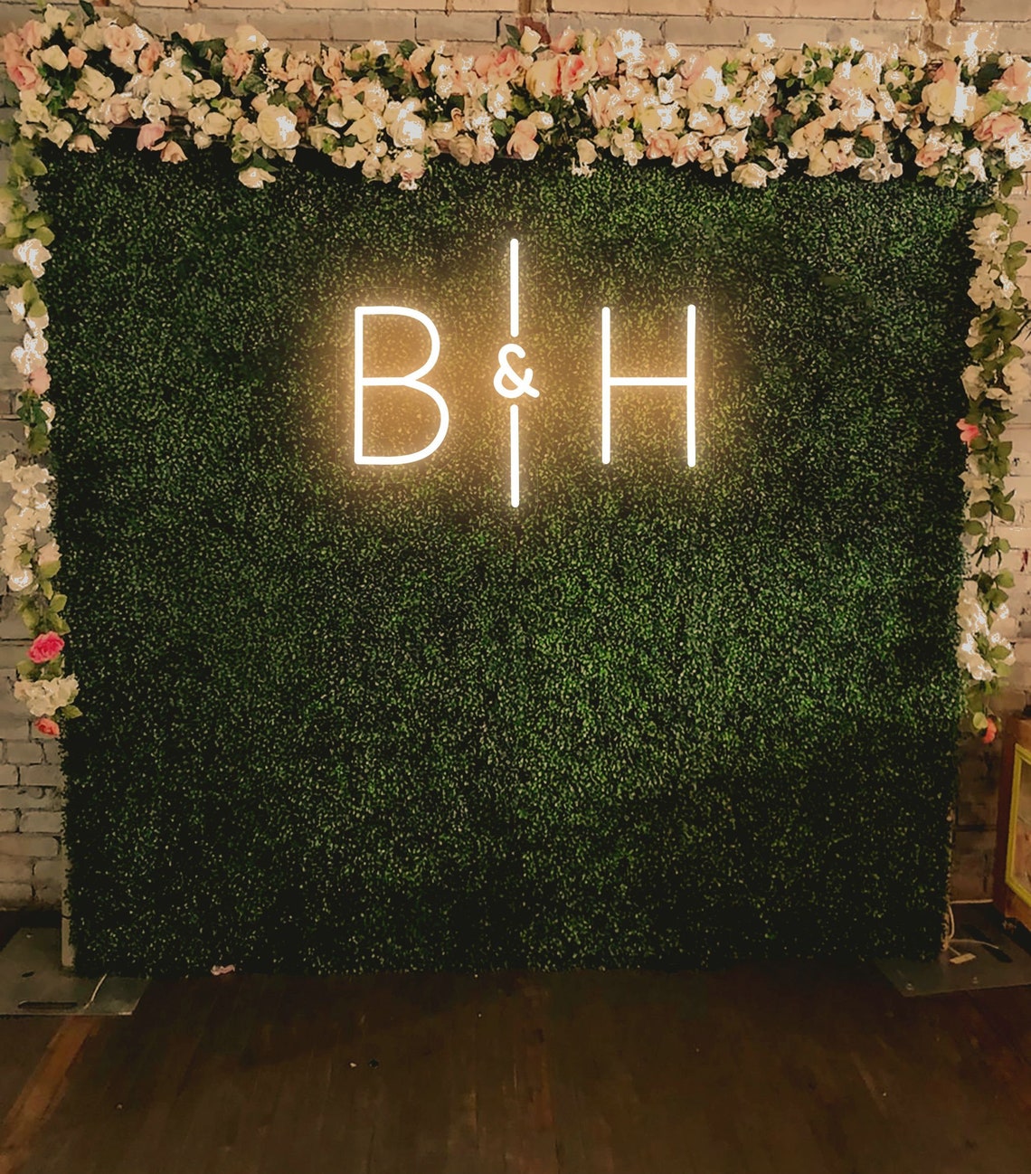 Custom Wedding Initials Neon Sign Minimalist Wedding Initials - Etsy