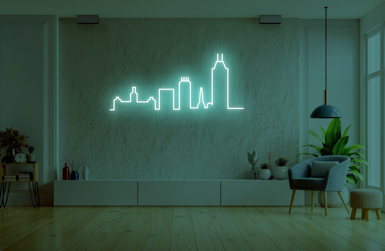 Indianapolis City Skyline Neon Sign Custom City Skyline Neon - Etsy