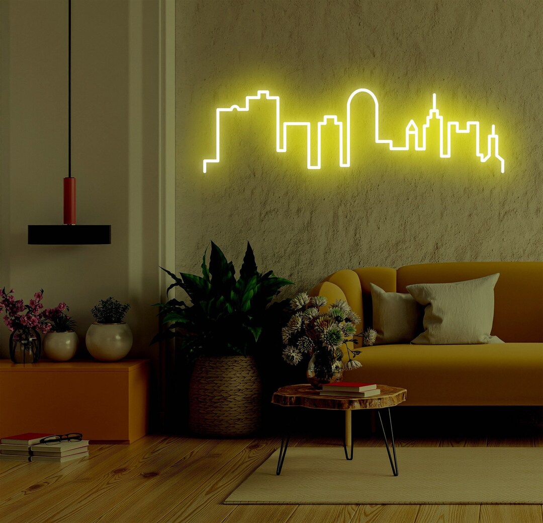 Custom Winston City Skyline Neon Sign, Custom Your City Skyline Neon ...
