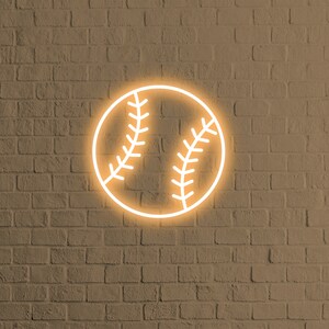 Baseball Neon Sign, Birthday Gift for Him, MLB Sport Lights, Softball ...