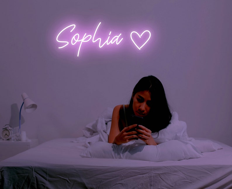 Custom First Name Neon Sign for Kids, Girl. Neon Sign for Bedroom Decor ...