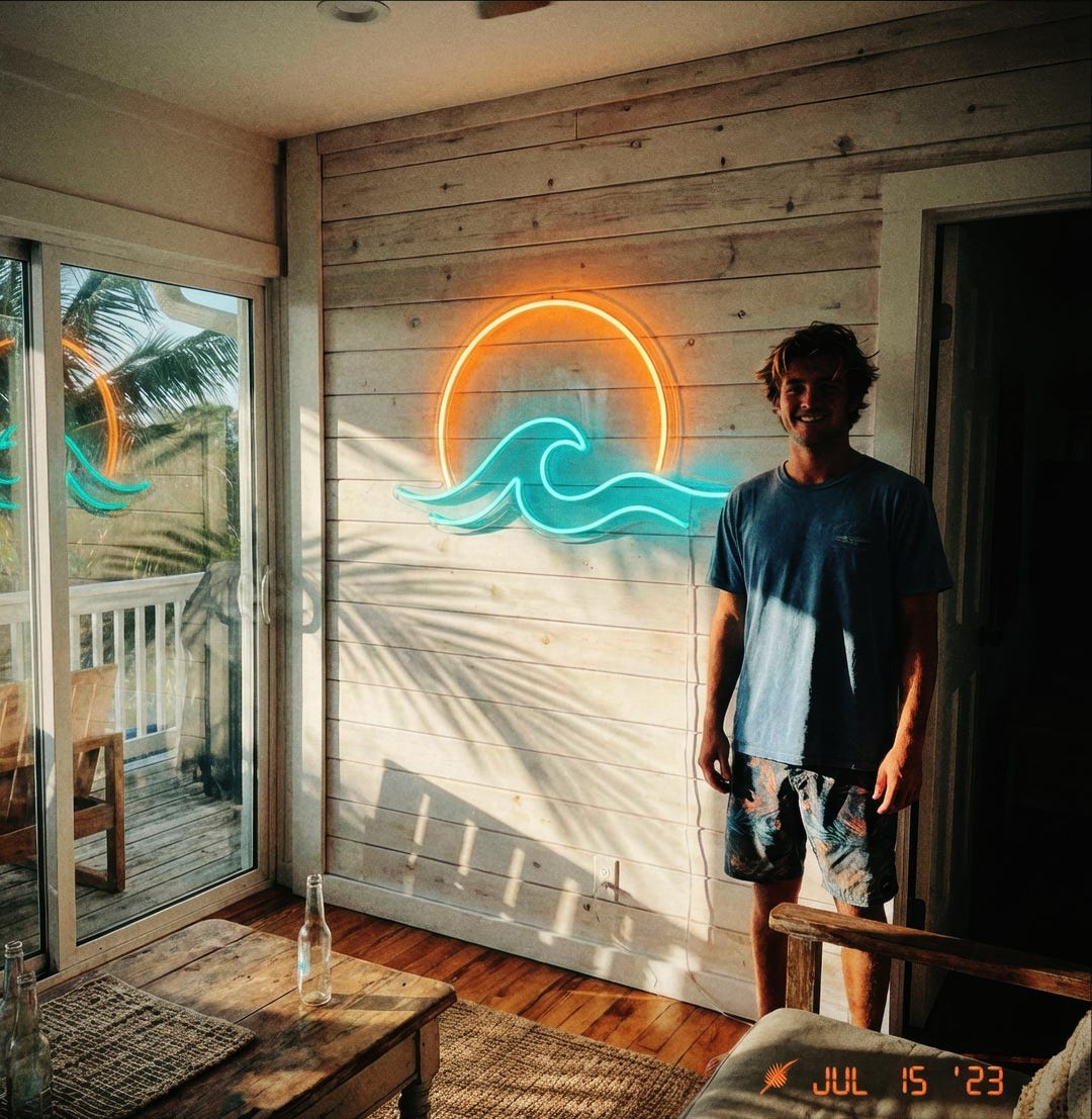 Custom Neon Sign for Beach House | Design Your Own Logo | Surf Shack ...