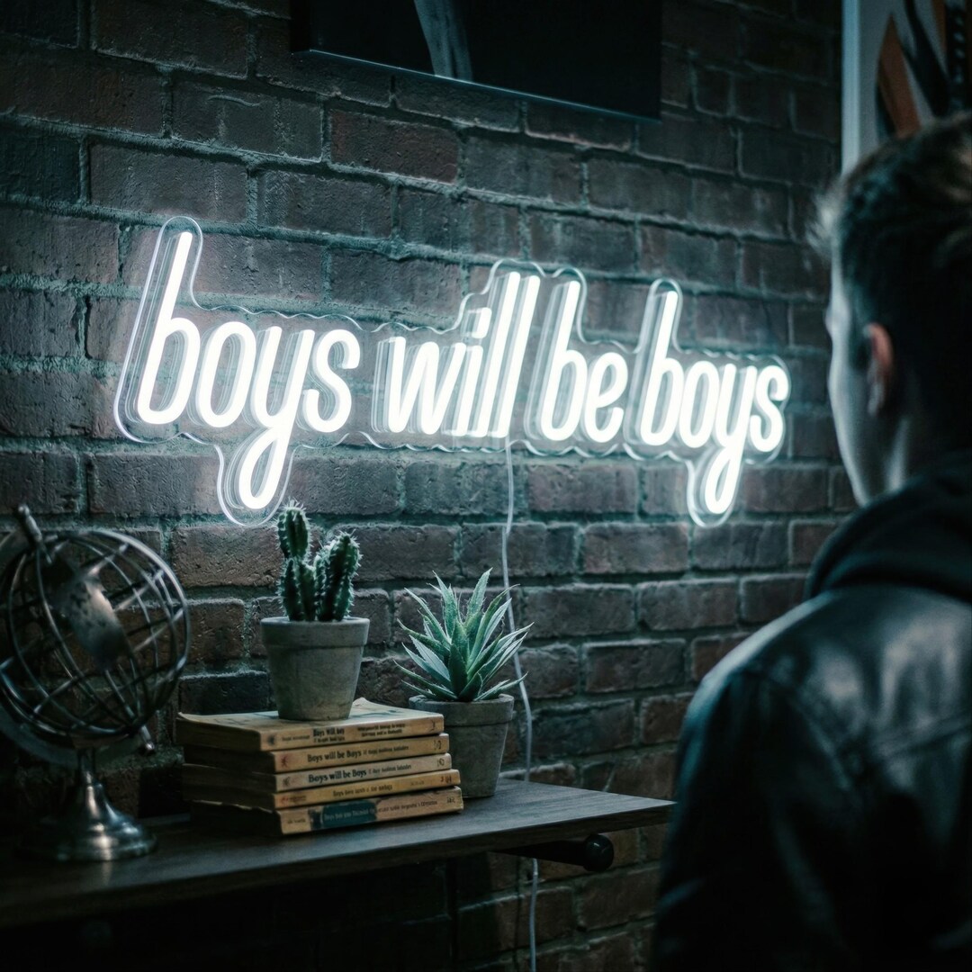 Custom Neon Sign for Men | Teen Boy Room Decor | Man Cave Wall Art ...