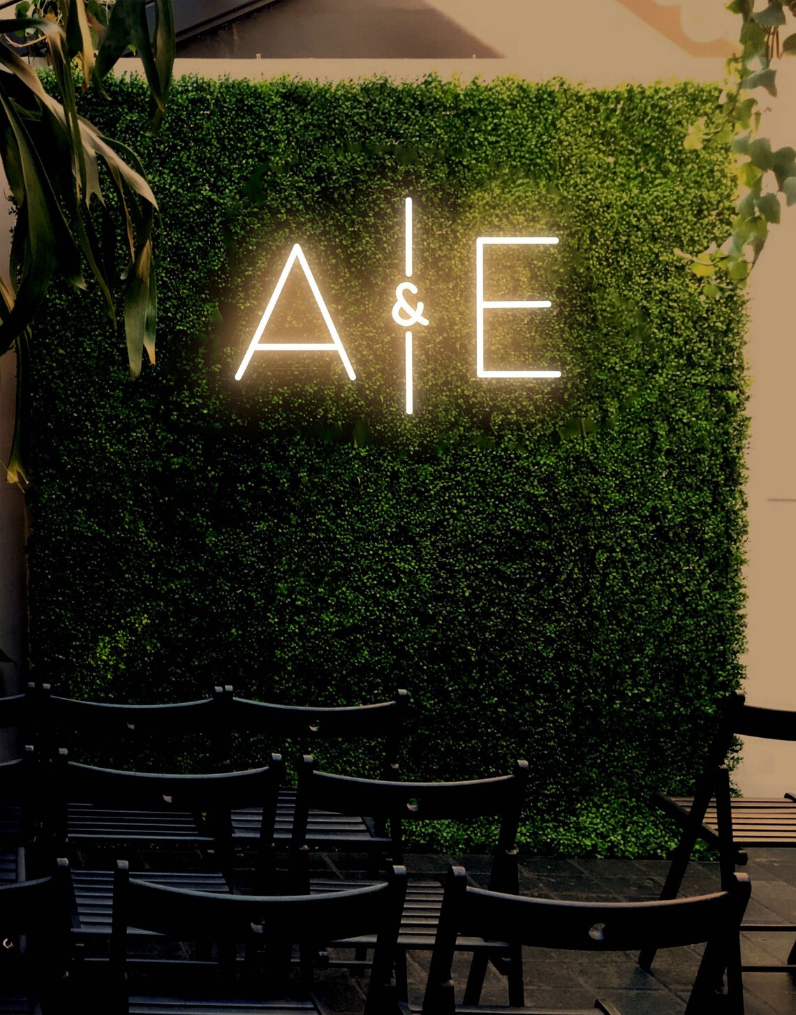 Custom Wedding Initials Neon Sign Minimalist Wedding Initials - Etsy