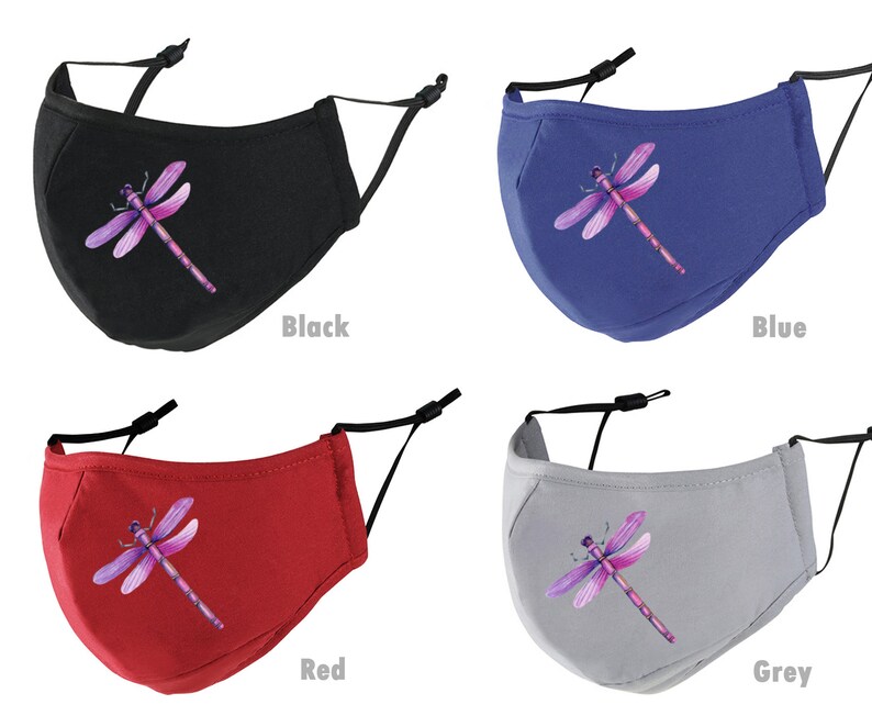 Dragonfly Face Masks Insect Face Mask Nose Wire Adjustable PM | Etsy