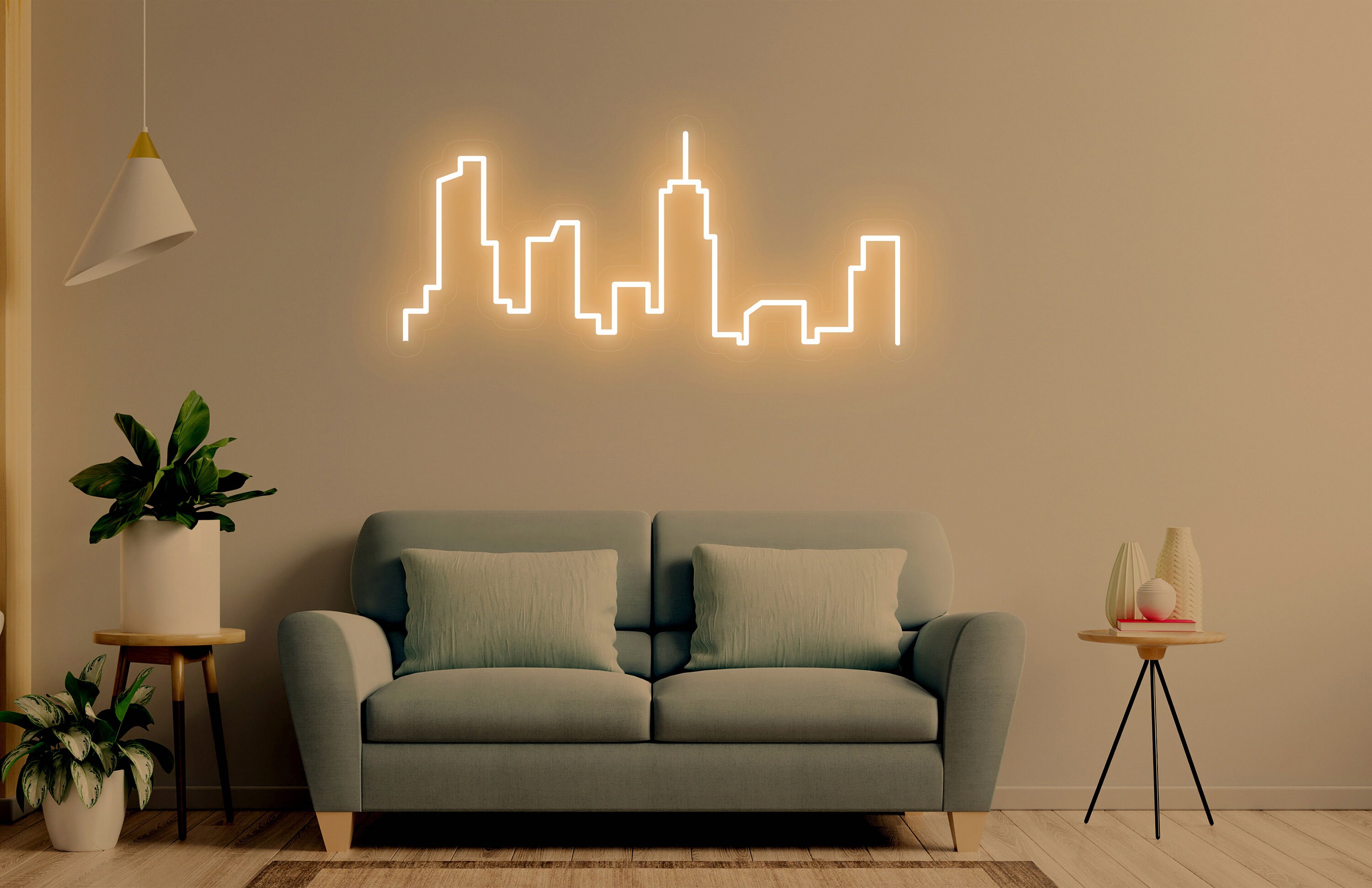 Indianapolis City Skyline Neon Sign Custom City Skyline Neon - Etsy