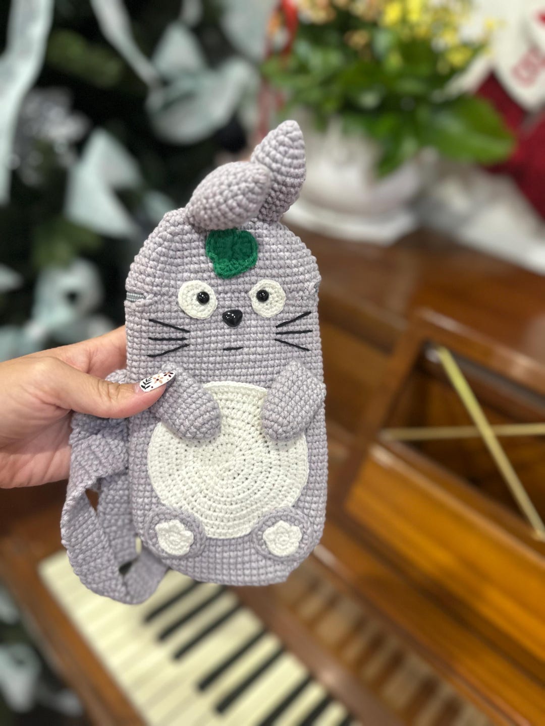 Handmade Crochet Cat Chest Bag Shoulder Crossbody Purse Phone, Wallet ...