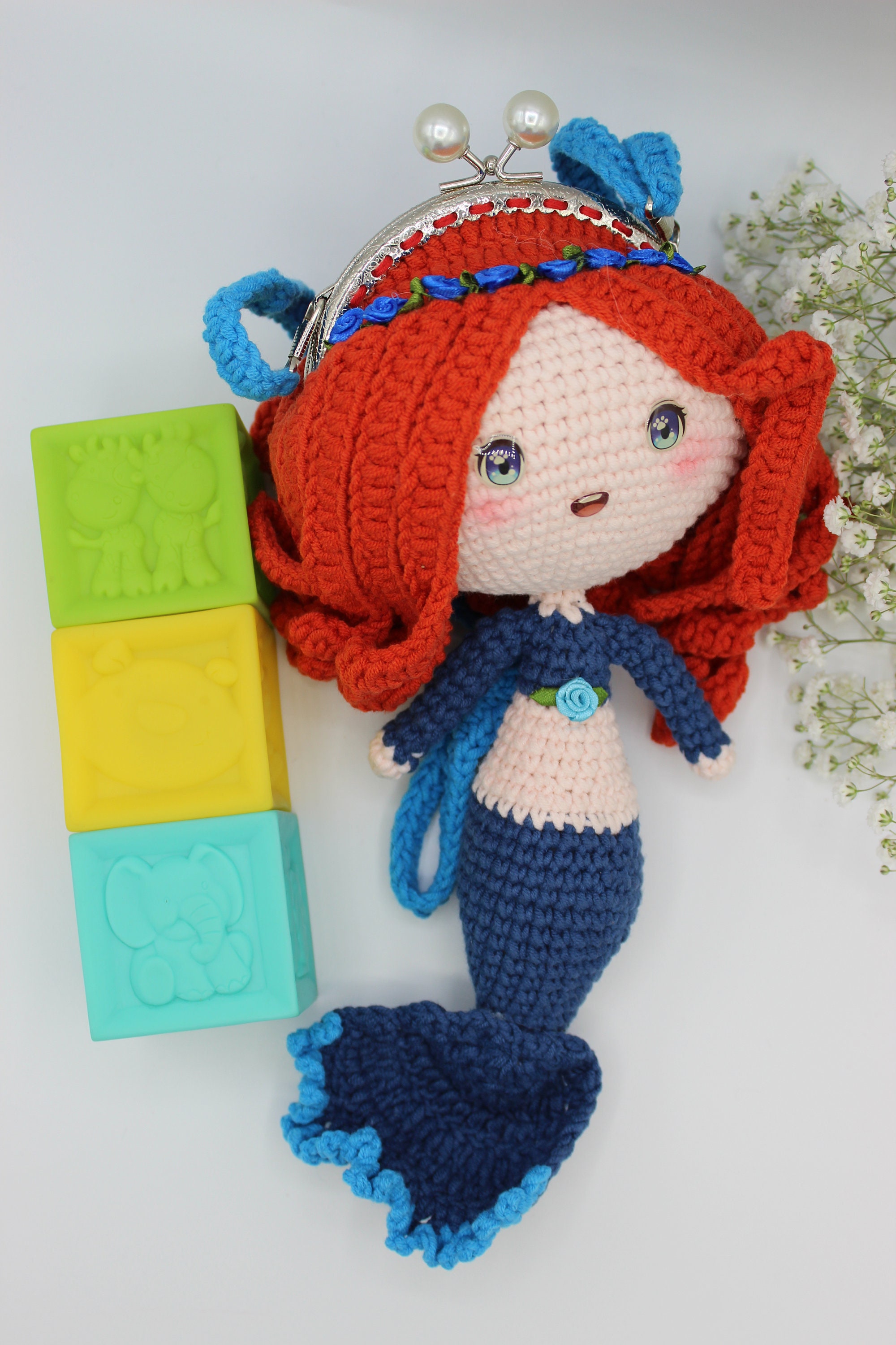 Unique mermaid princess purse Crochet Toddler Purse Little | Etsy