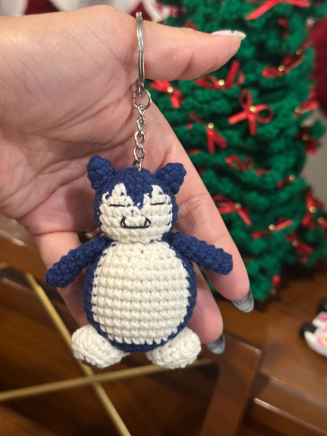 Handmade Pokemon Snorlax Keychain, Pokémon ,amigurumi, Crochet, Plushie ...