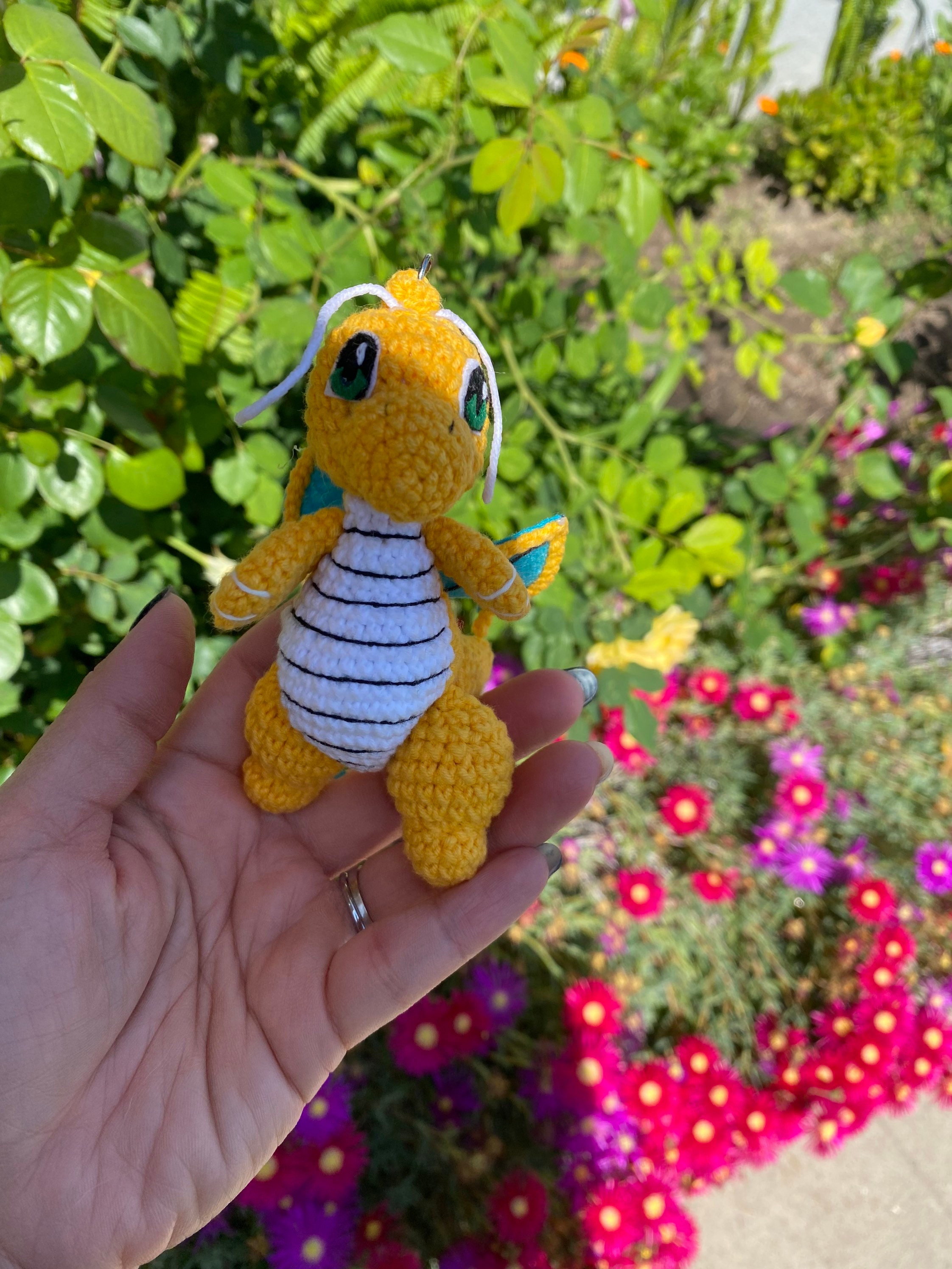 Unique Handmade Dragonite Keychain, Pokémon ,amigurumi, Crochet ...