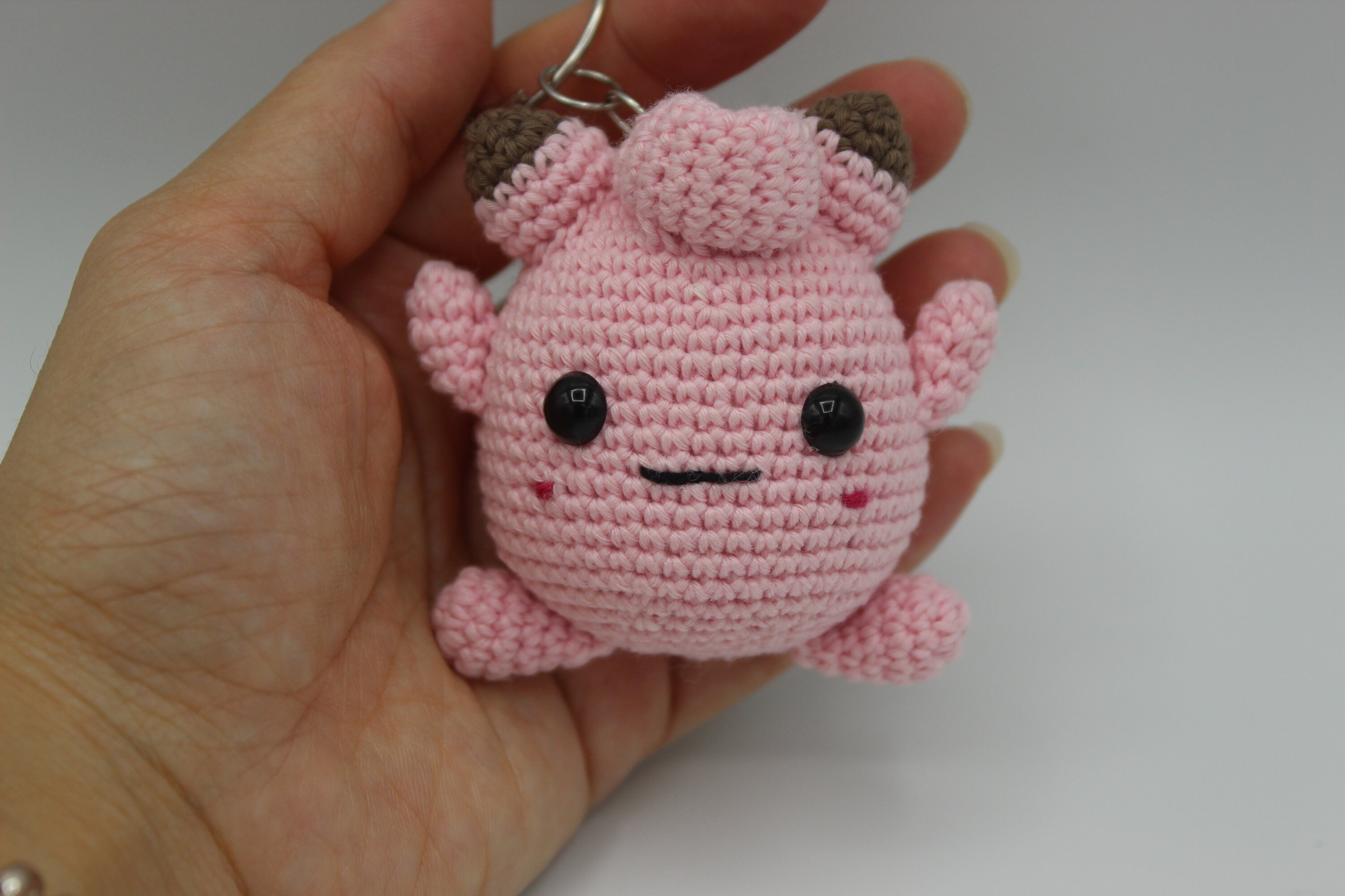 Handmade Pokemon Clefairy Keychain Pokémon amigurumi - Etsy