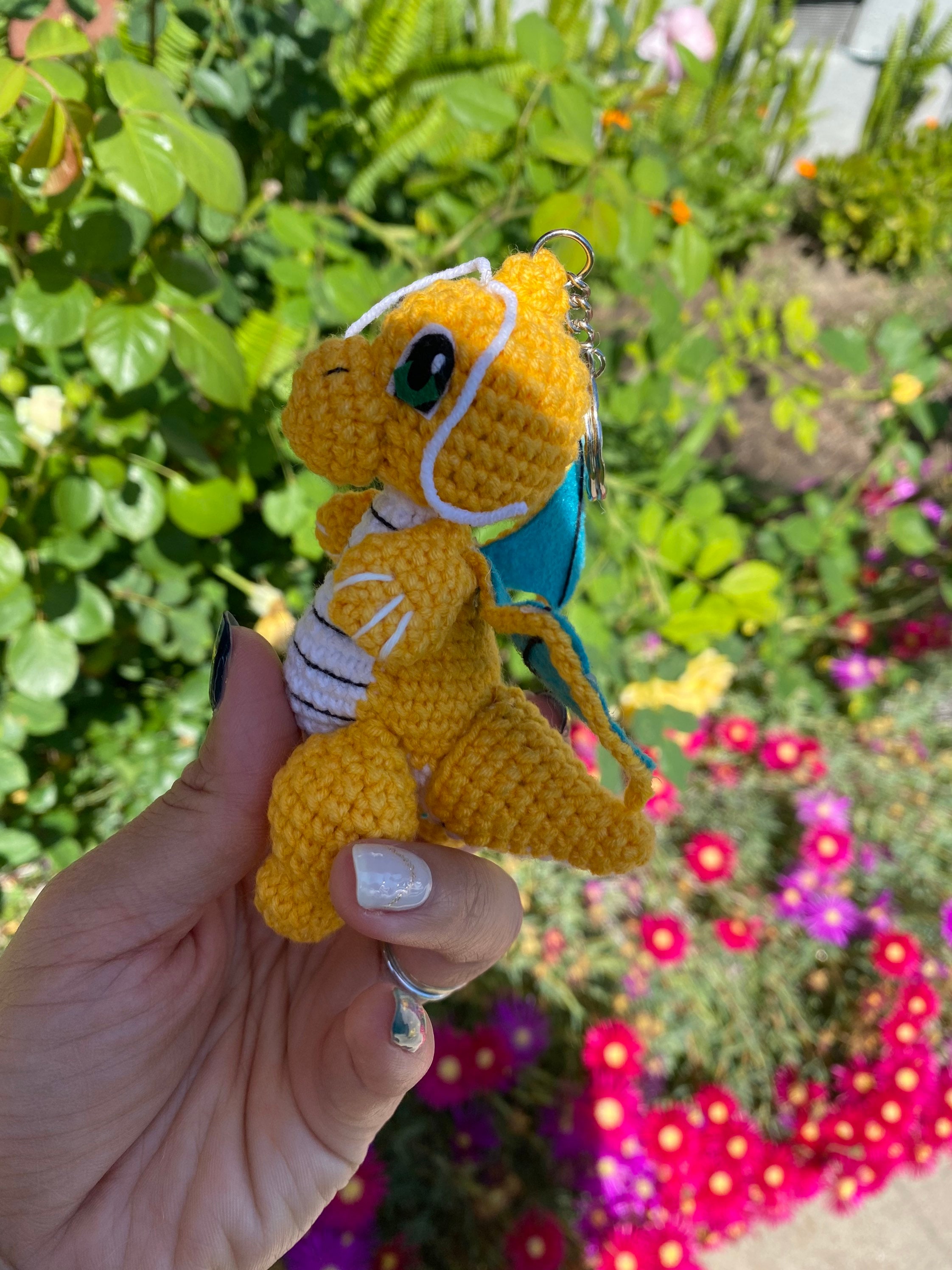 Unique Handmade Dragonite Keychain, Pokémon ,amigurumi, Crochet ...