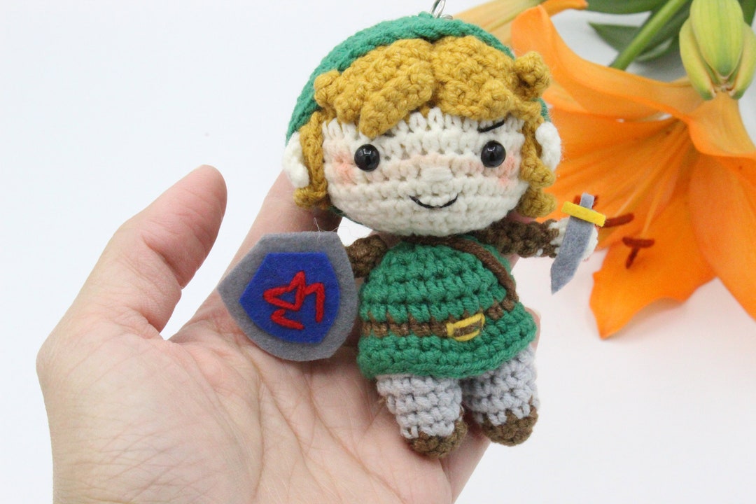 Handmade Legend of Zelda Link Crochet Keychain: Amigurumi Plushie - Etsy