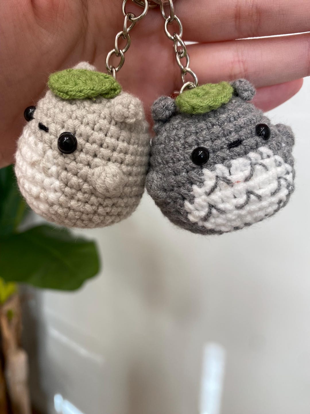 Crochet Totoro Keychain: Handmade Plush Animal Toy - Etsy
