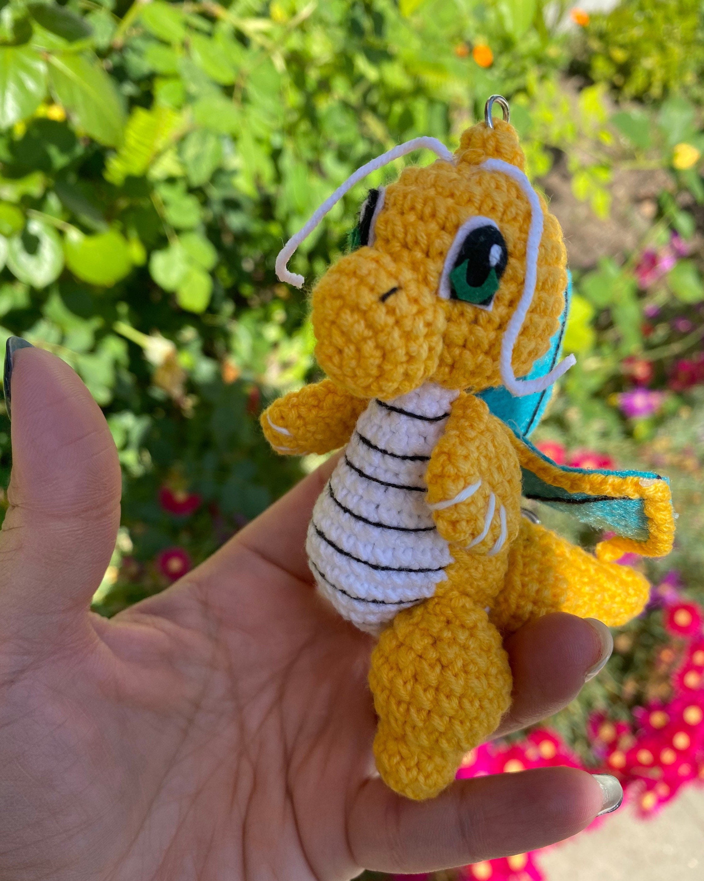 Unique Handmade Dragonite Keychain, Pokémon ,amigurumi, Crochet ...