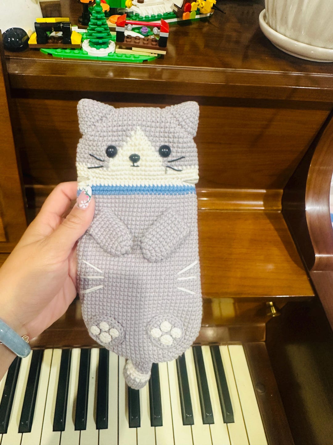 Handmade Crochet Cat Chest Bag | Shoulder Crossbody Purse | Phone ...