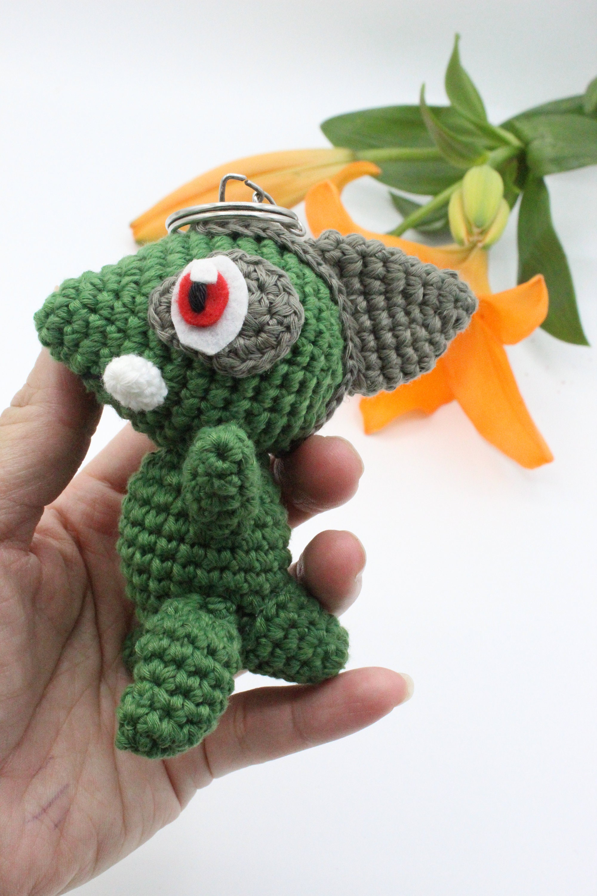 Handmade Pokemon Axew Keychain Pokémon amigurumi Crochet - Etsy