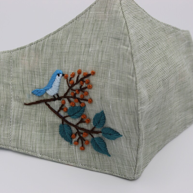 Embroidered Mask - Etsy
