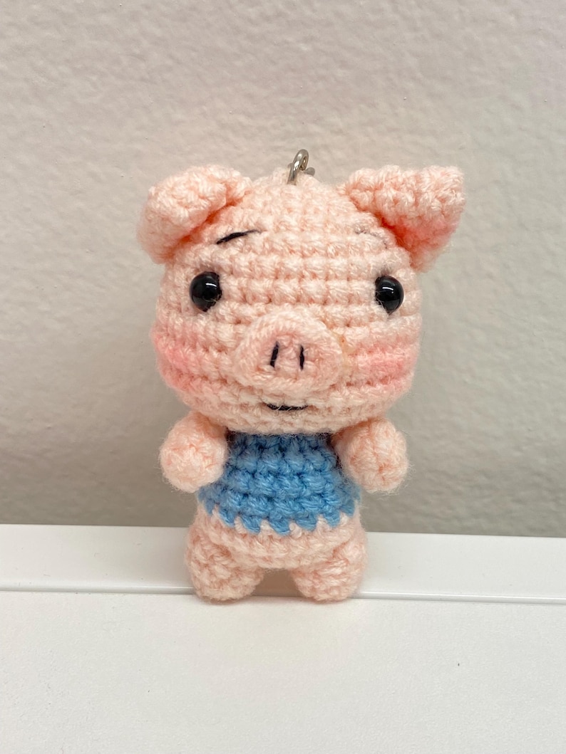 Crochet Pigs Keychain : Handmade Crochet Plush Toy - Etsy