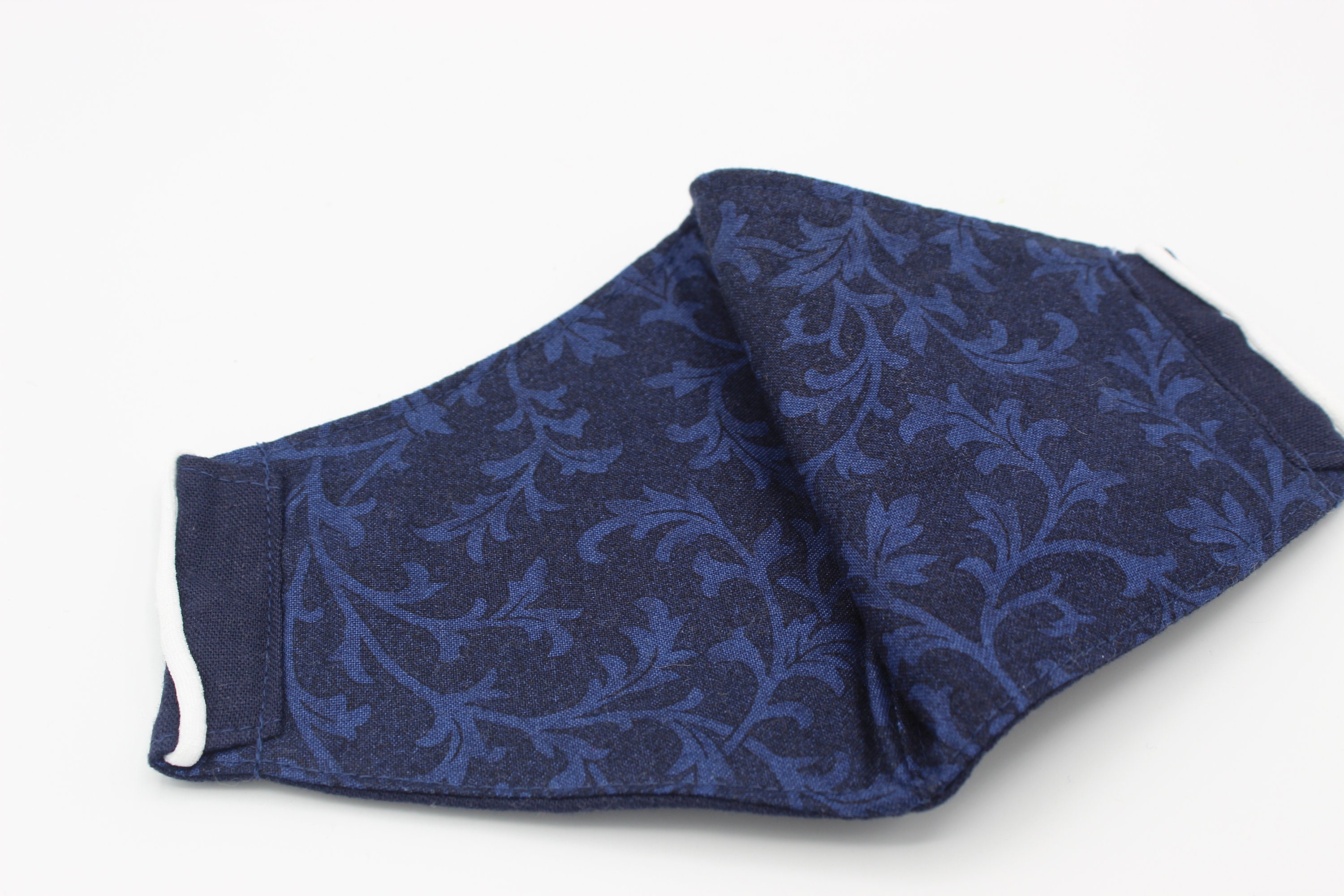 Leaves Hand Embroidered Linen Face Mask, Washable Reusable, Natural ...