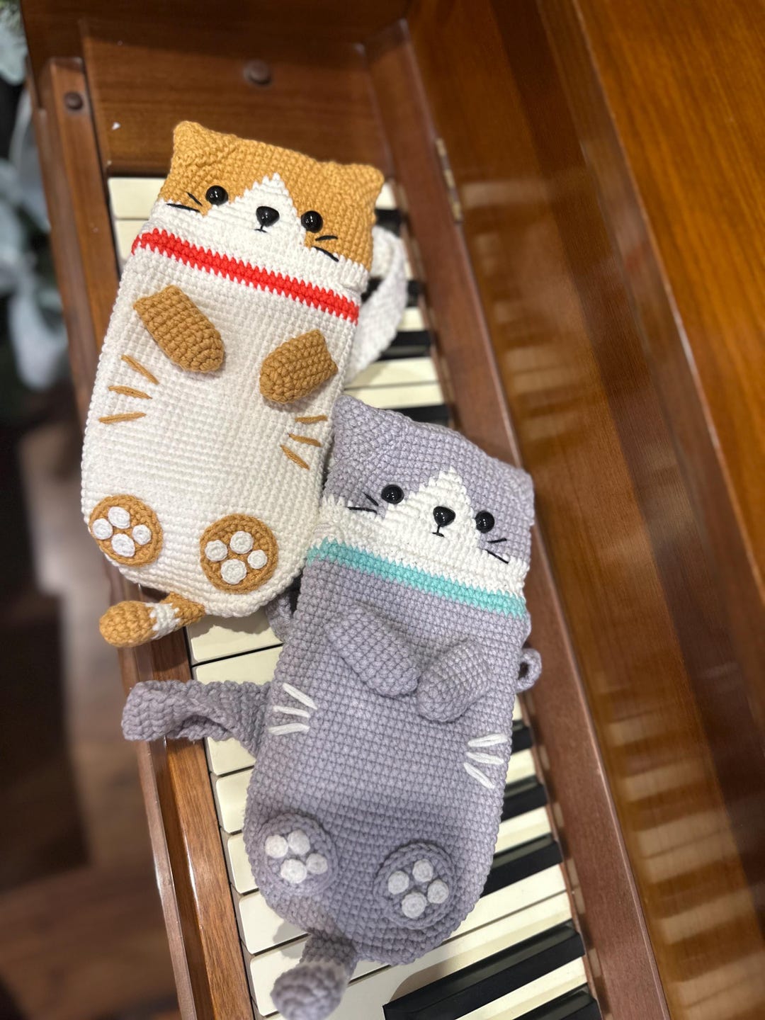 Handmade Crochet Cat Chest Bag: Crossbody Purse for Phone & Wallet - Etsy