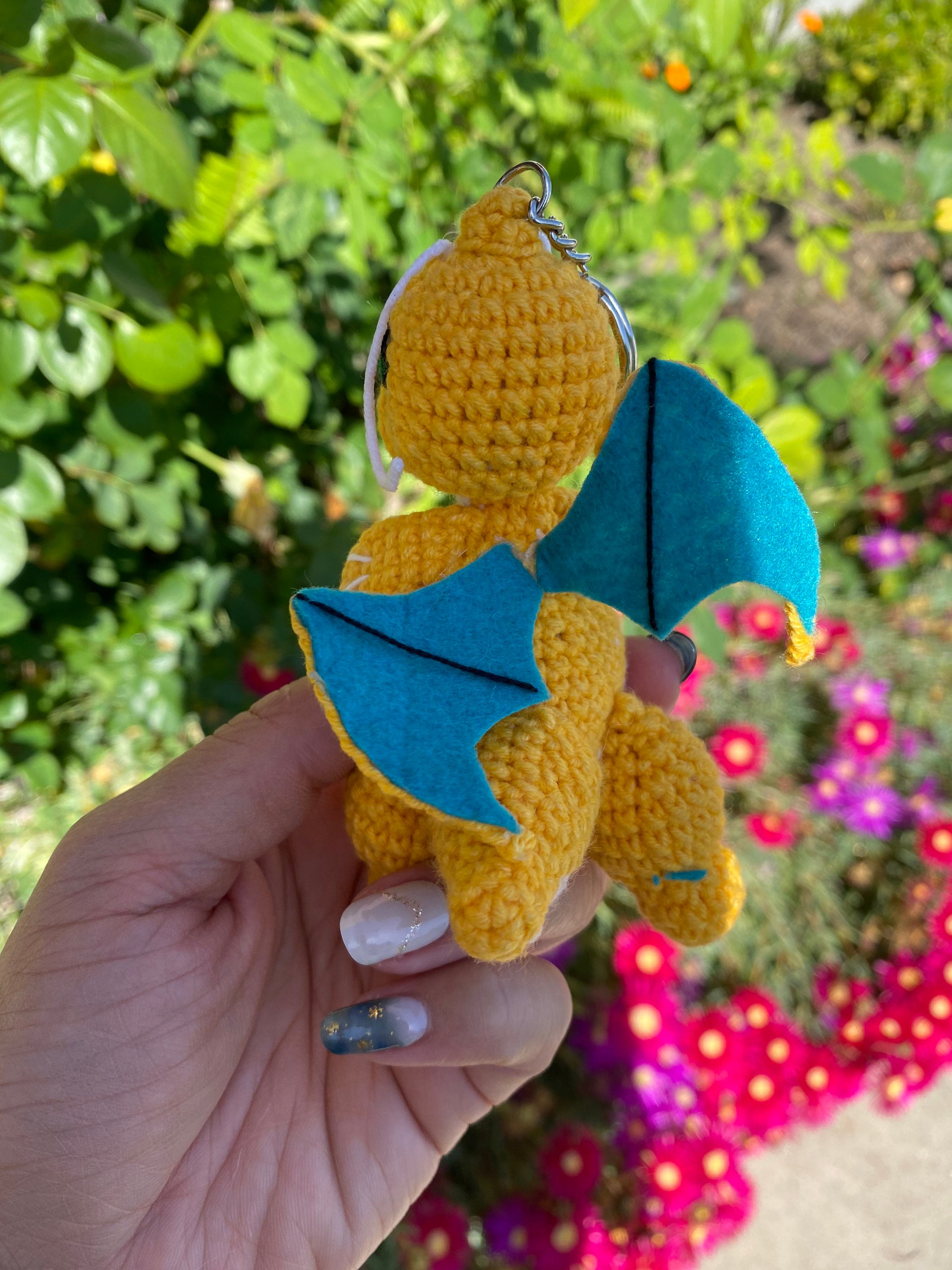 Unique Handmade Dragonite Keychain, Pokémon ,amigurumi, Crochet ...
