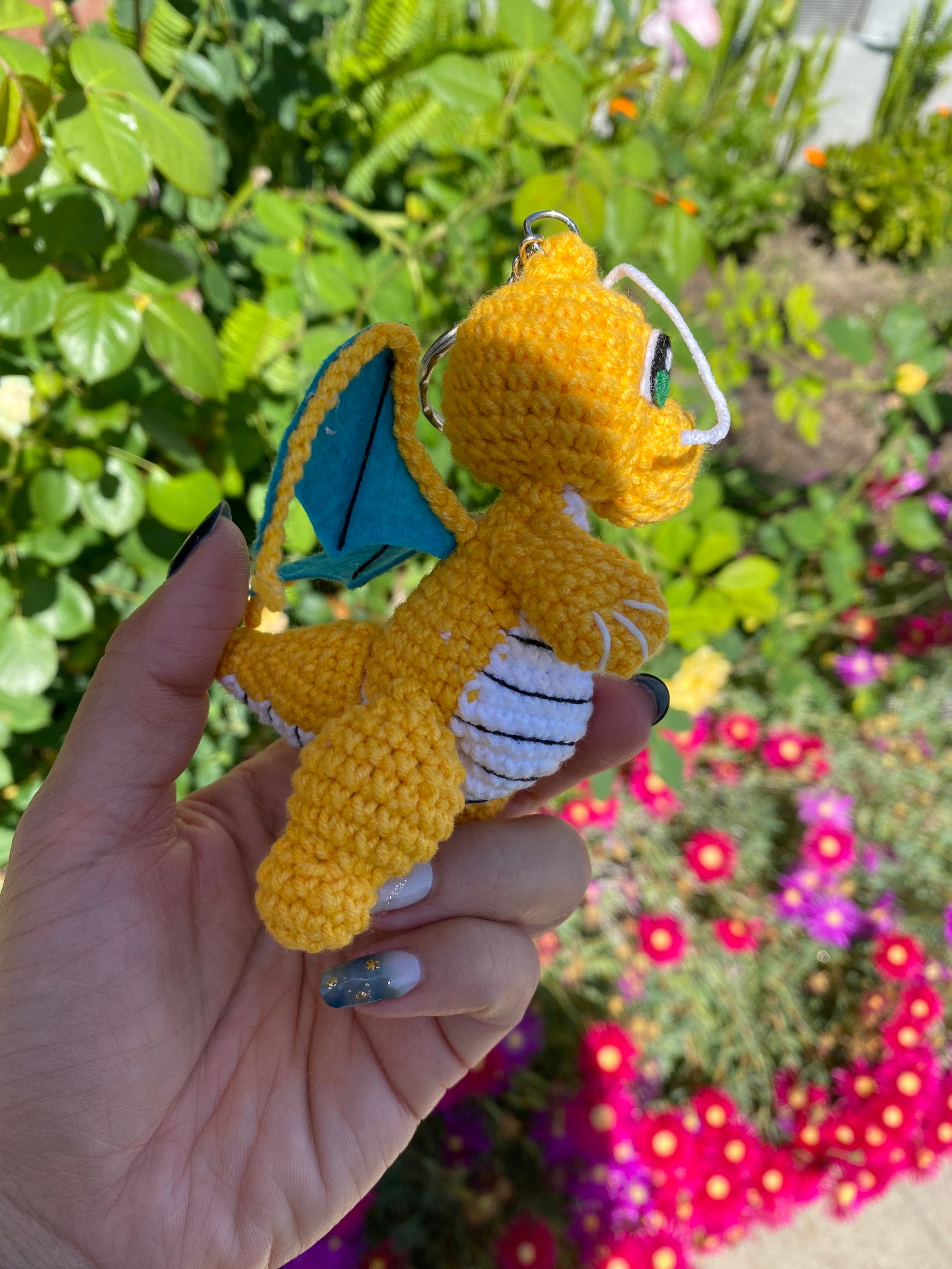 Unique Handmade Dragonite Keychain, Pokémon ,amigurumi, Crochet ...